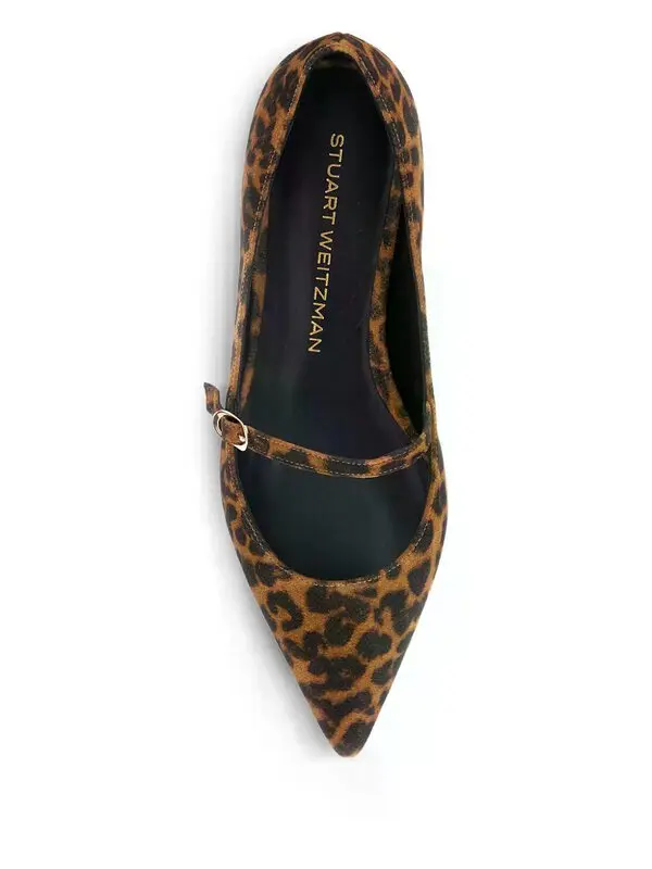 STUART WEITZMAN Emilia Leopard-print Ballet Flats