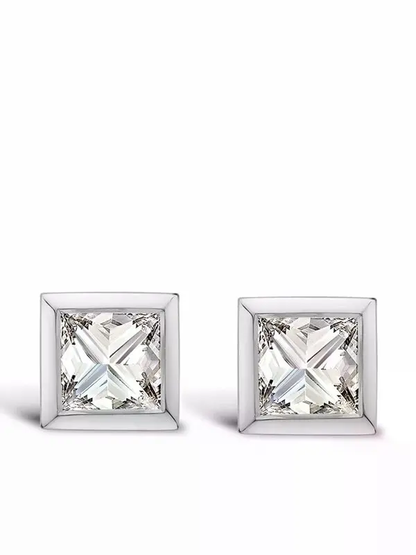 PRAGNELL 18kt White Gold Rockchic Diamond Earrings - Silver