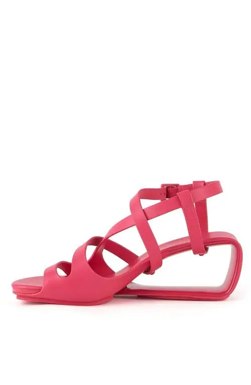 United Nude Mobius Sia Mid Strappy Sandals - Raspberry