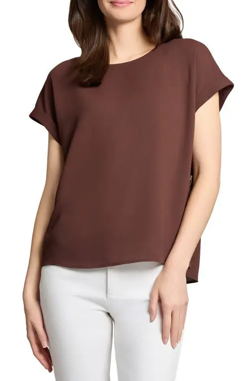 Jones New York Button Detail Top - Fudge