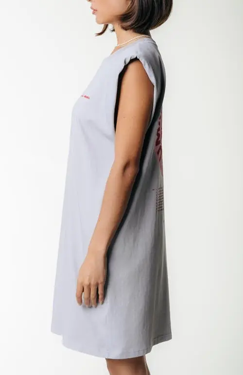 COLOURFUL REBEL Sleeveless Padded Shoulder T-shirt Dress
