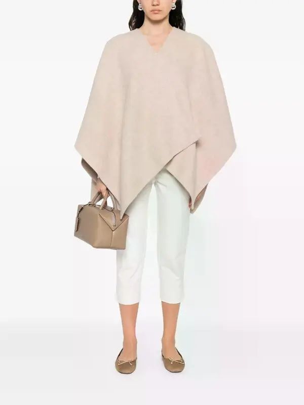 Max Mara Asymmetric-hem Poncho - Neutrals
