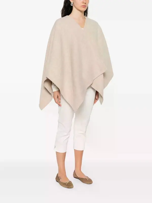 Max Mara Asymmetric-hem Poncho - Neutrals