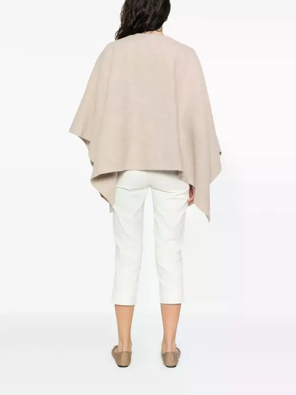 Max Mara Asymmetric-hem Poncho - Neutrals