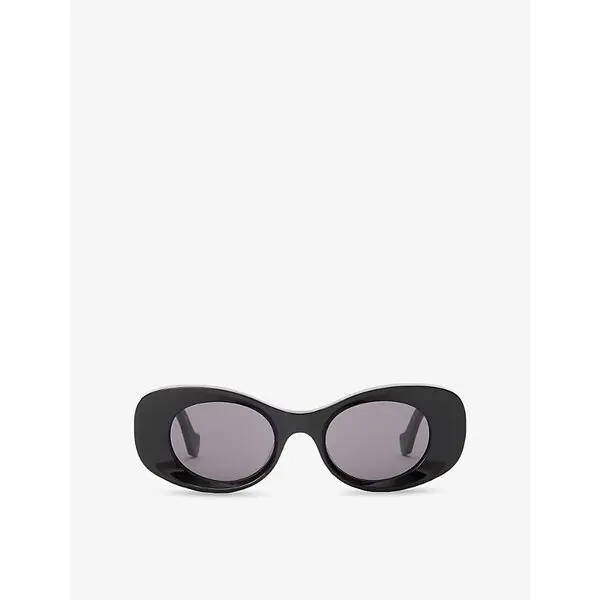 Loewe Oval Frame Acetate Sunglasses - Black