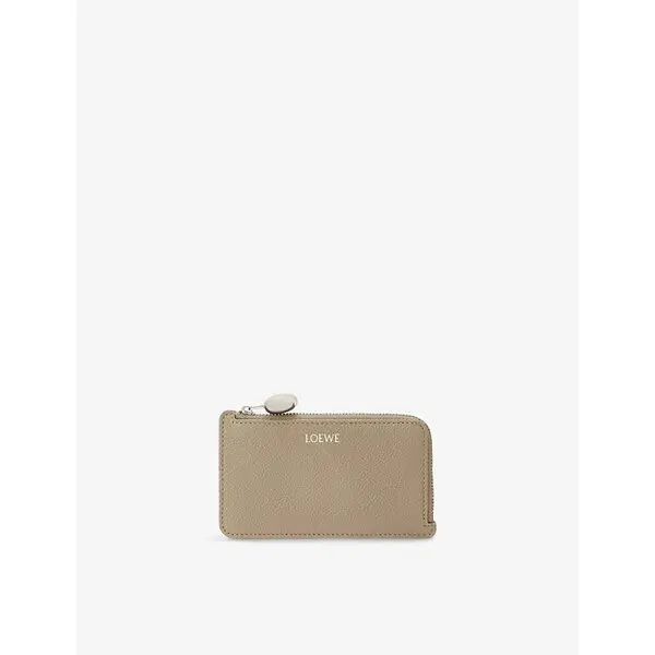 Loewe Pebble Coin Leather Card Holder - Clay
