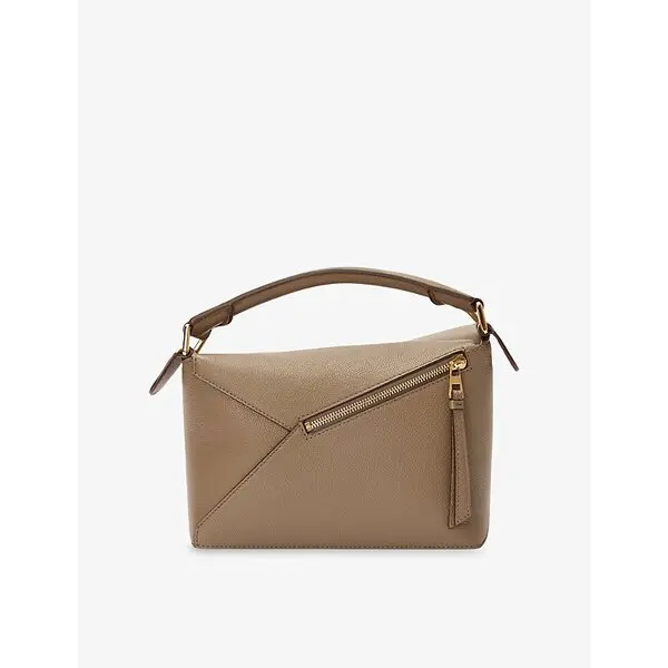 Loewe Puzzle Edge Small Leather Cross-Body Bag - Taupe | Editorialist