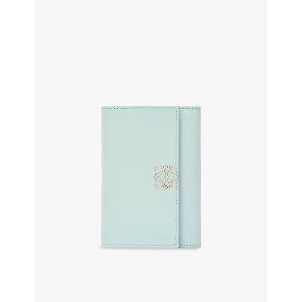 Loewe Anagram Small Leather Vertical Wallet - Frozen