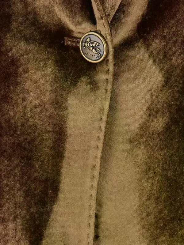 Etro Velvet Single-button Blazer - Brown