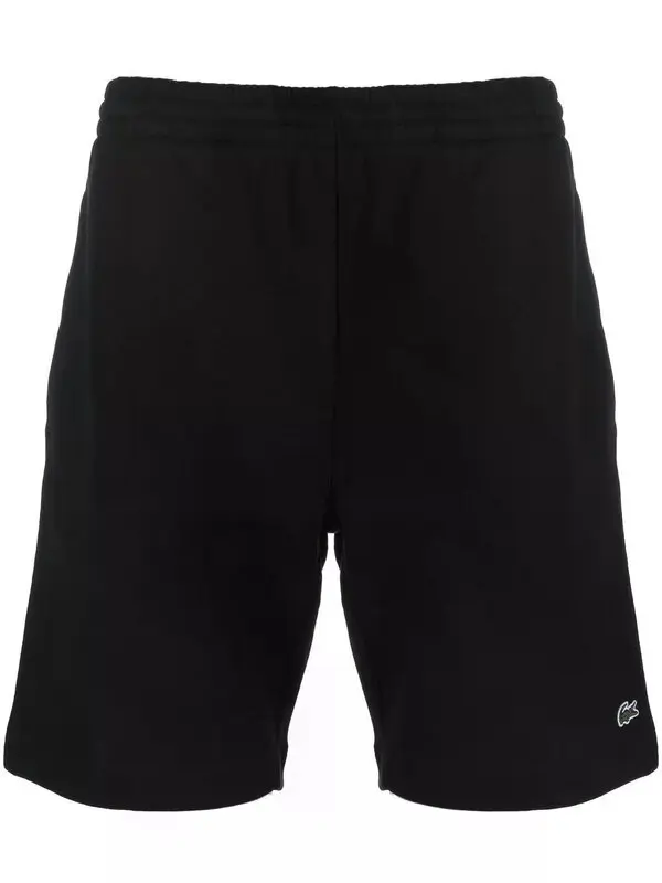 Lacoste Logo-patch Track Shorts - Black