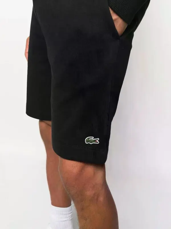 Lacoste Logo-patch Track Shorts - Black