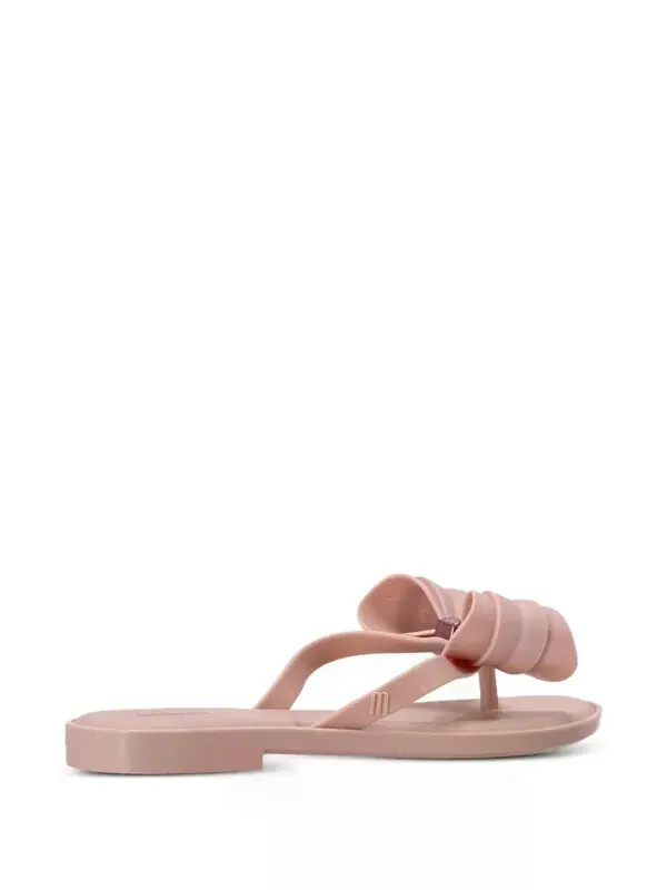 Melissa Slim V Bow-embellished Flip Flops - Pink