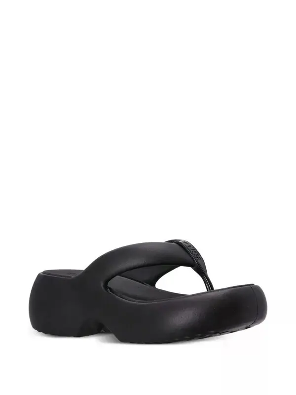 Melissa Free Fuzzy Flip-flops - Black