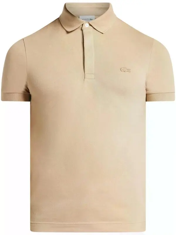 Lacoste Logo-patch Polo Shirt - Neutrals