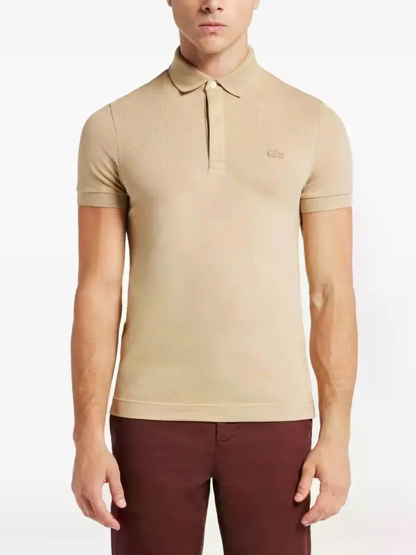 Lacoste Logo-patch Polo Shirt - Neutrals
