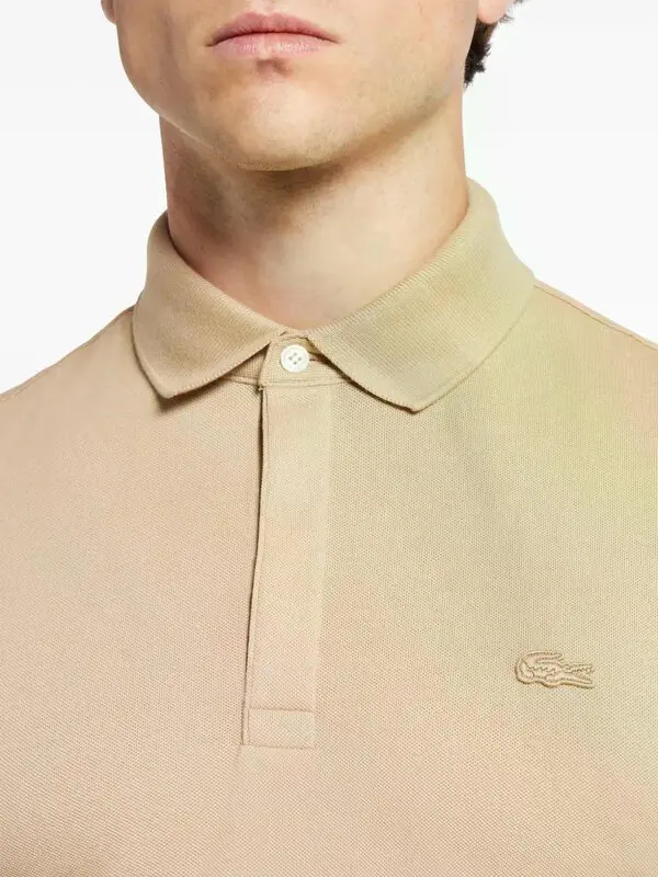 Lacoste Logo-patch Polo Shirt - Neutrals