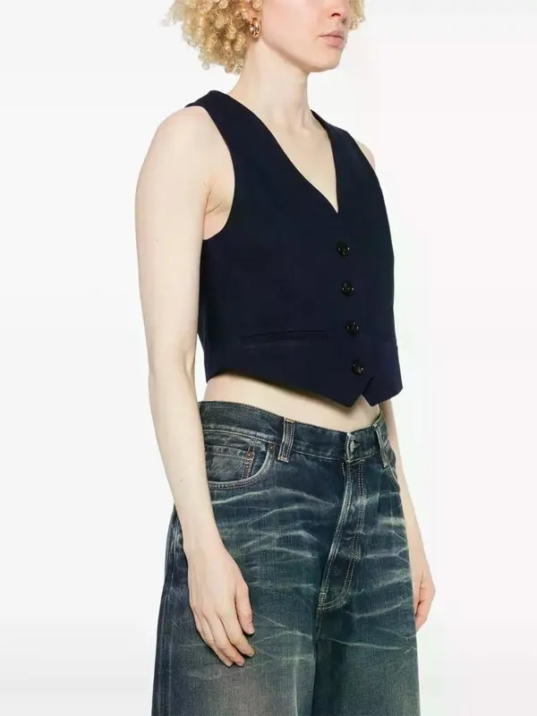 MSGM Slub-texture Waistcoat