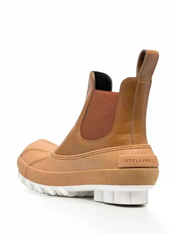 Stella McCartney Elasticated-panel Ankle Boots - Brown