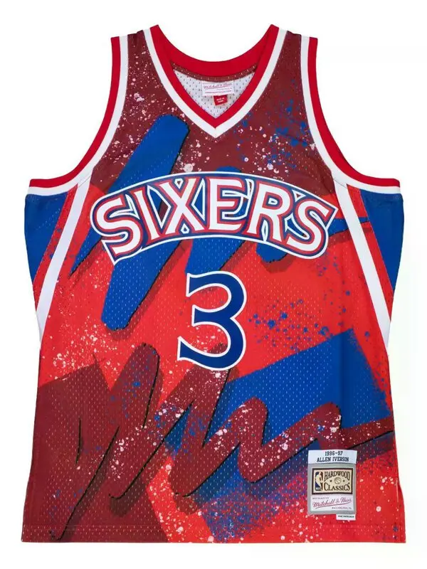 Mitchell & Ness Nba 76ers 1996 Allen Iverson Hyper Hoops Swingman Tank Top - Red