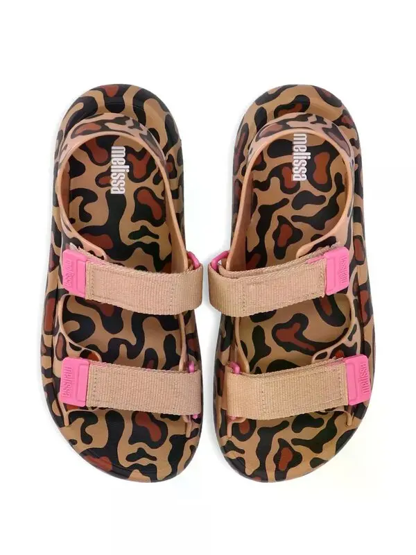 Melissa Mix Ad Leopard-print Flat Sandals