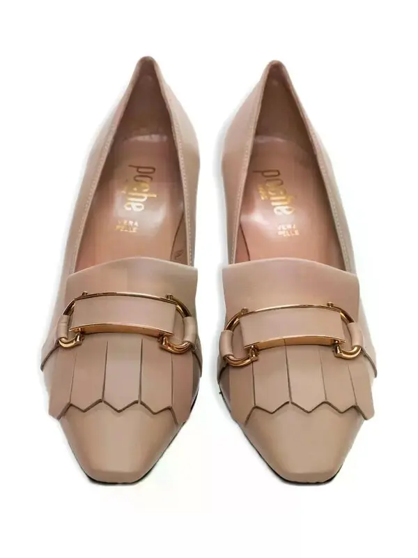 POCHE PARIS Fringe-detailed Pumps - Brown