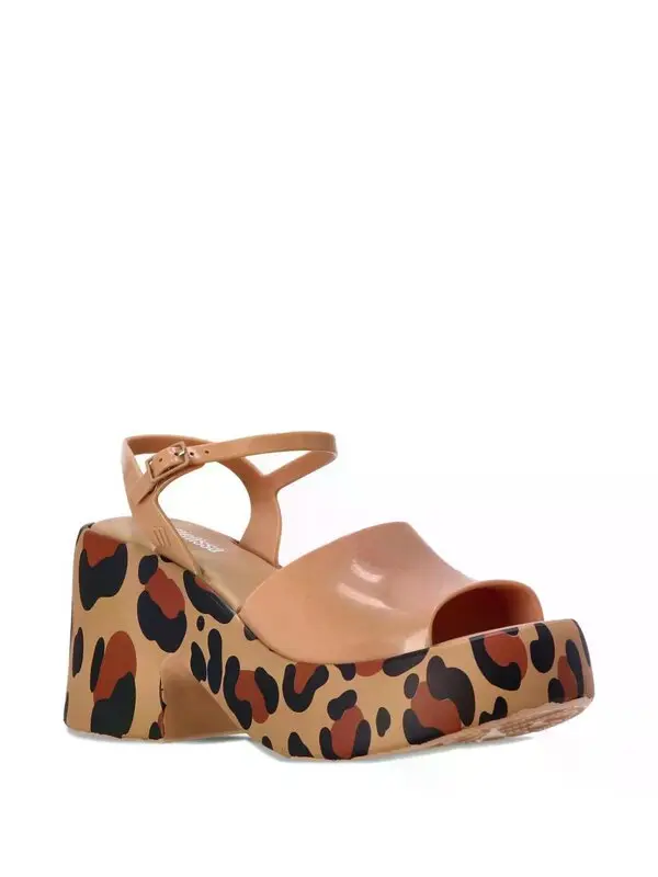Melissa 90mm Lina Leopard-print Platform Sandals - Neutrals