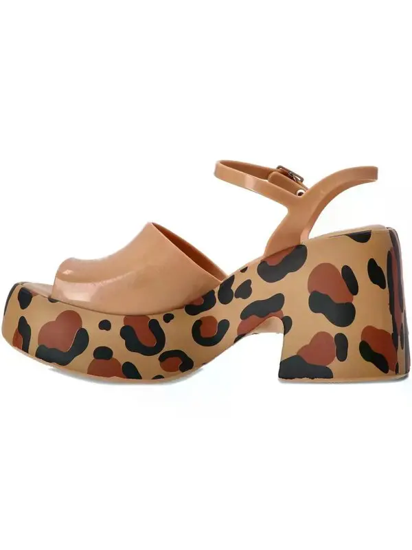 Melissa 90mm Lina Leopard-print Platform Sandals - Neutrals