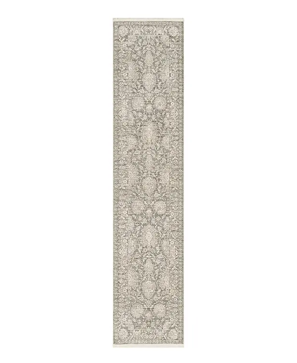 NOURISON HOME Shadows Shw08 Runner Area Rug, 2'2 X 12 - Sage/ivory