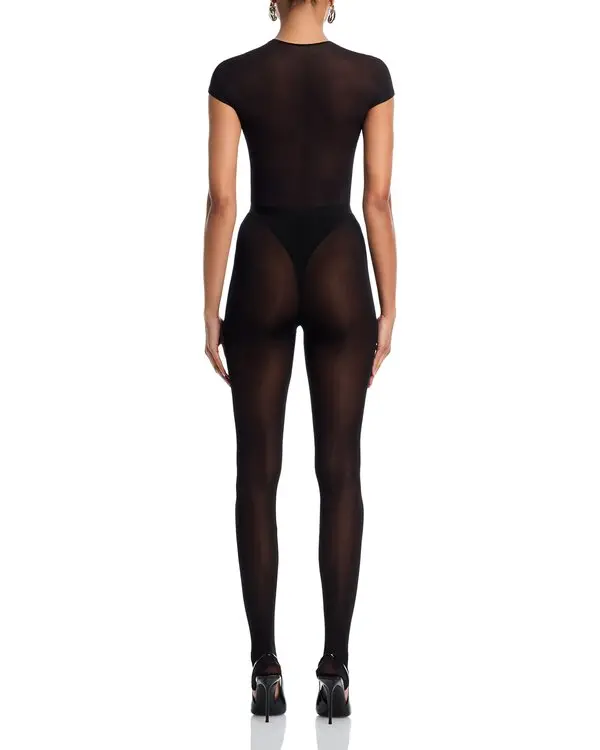 Wardrobe.NYC Sheer Bodysuit - Black