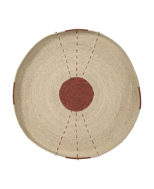 JAMIE YOUNG CO. Sundial Seagrass Round Wall Art - Rust