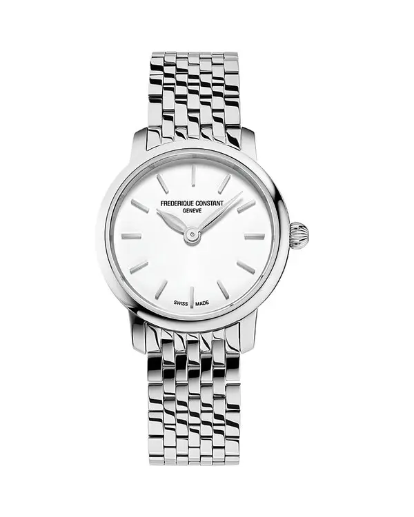 FREDERIQUE CONSTANT Slimline 25mm Watch - White/silver