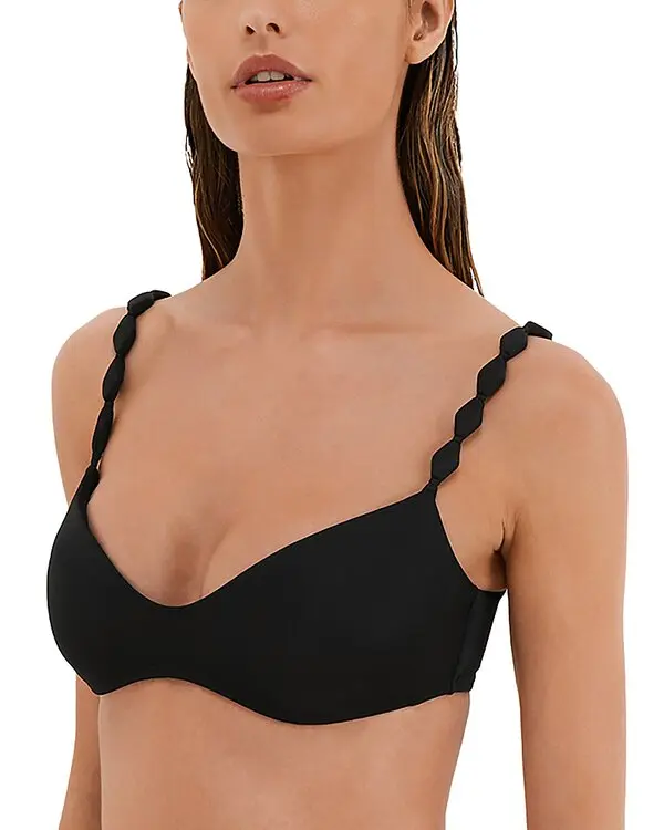 VIX PAULA HERMANNY Alexa Vivian Bralette Bikini Top - Black