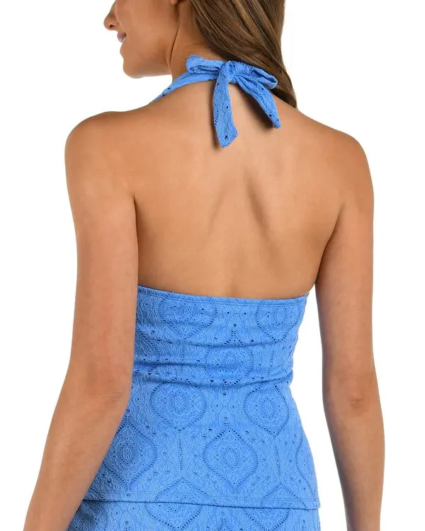 La Blanca Mantra Halter Tankini Top - Chambray