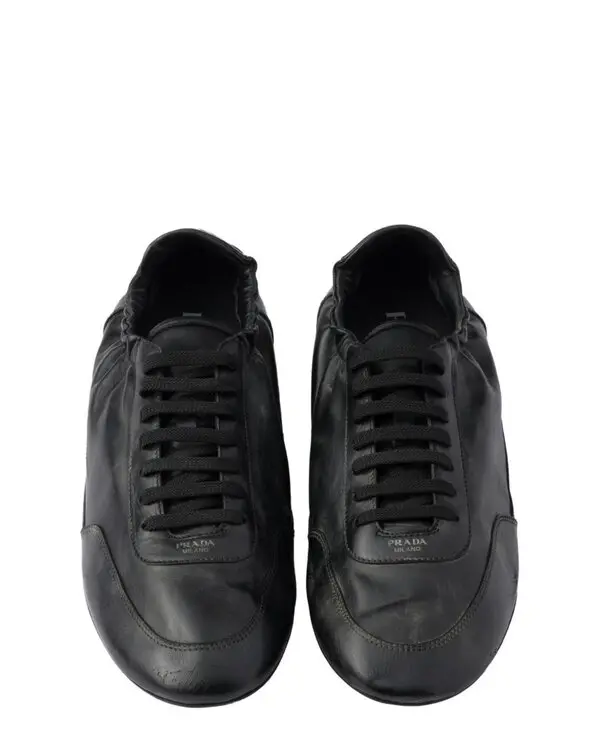 Prada Leather Sneakers - Black