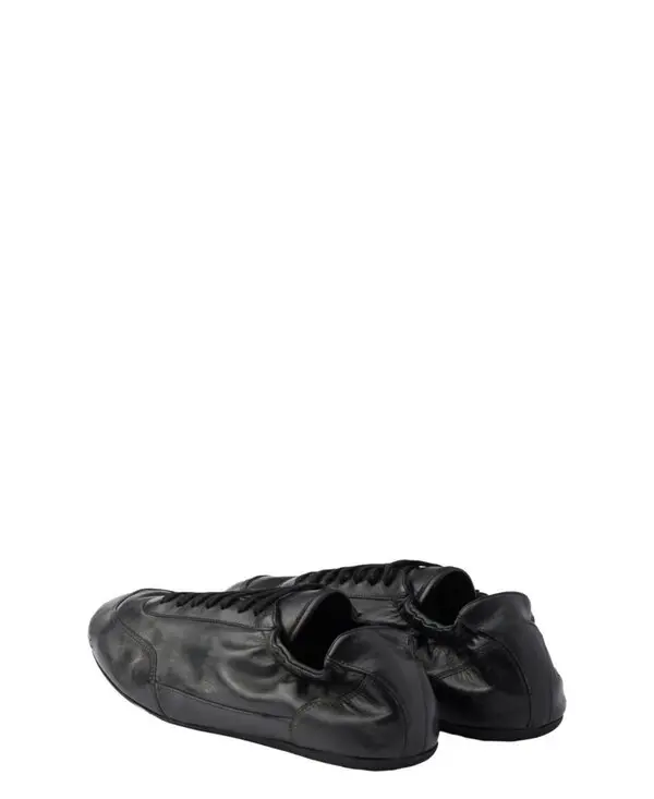 Prada Leather Sneakers - Black