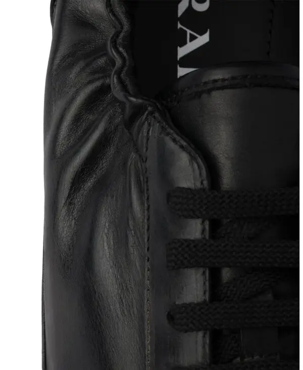 Prada Leather Sneakers - Black