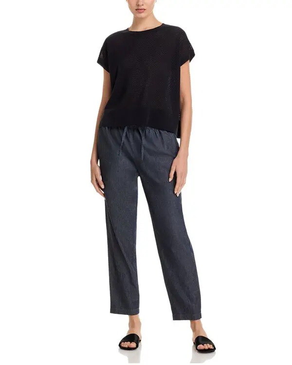 Eileen Fisher Drawstring Tapered Ankle Pants