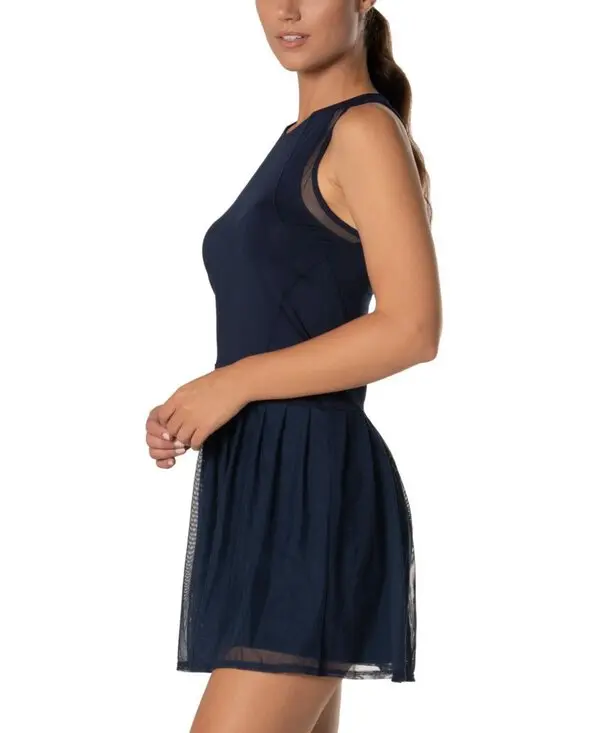 Lucky In Love Pleated Next Level Dress - Navy