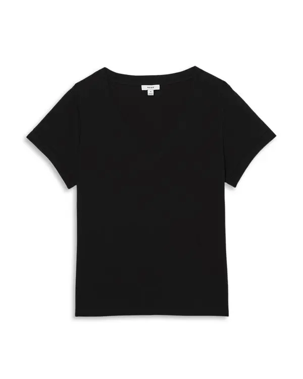 REISS Luna V-neck Tee - Black
