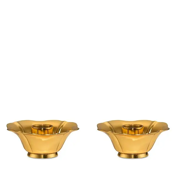 Aerin Olivia Taper Candleholders, Set Of 2 - Brass