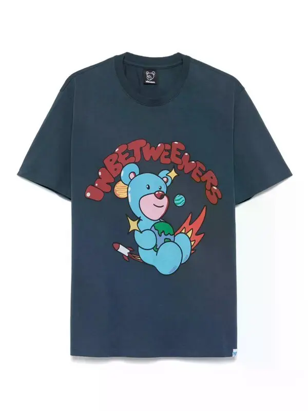 INBETWEENERS Graphic-print Cotton T-shirt - Blue
