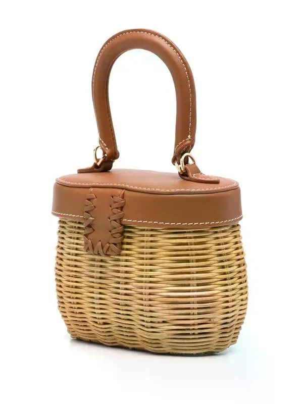 SELF-PORTRAIT Rattan Basket Tote Bag