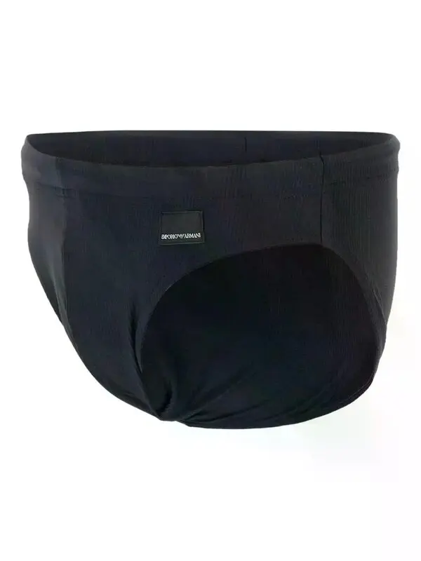 Emporio Armani Fine-ribbed Swim Briefs