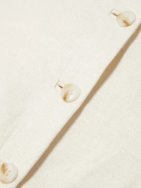 Posse Matilda Ruffled Linen Vest