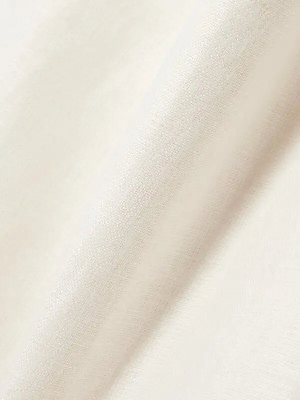 Posse Matilda Ruffled Linen Midi Skirt - Neutrals