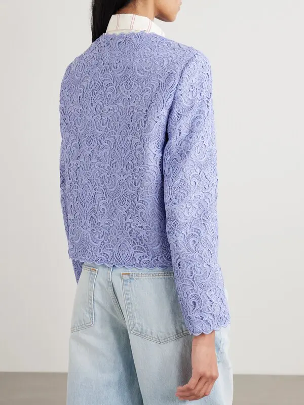 Etro Scalloped Corded Lace Jacket