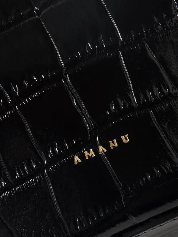 AMANU Madagascar Mini Croc-effect Leather Tote