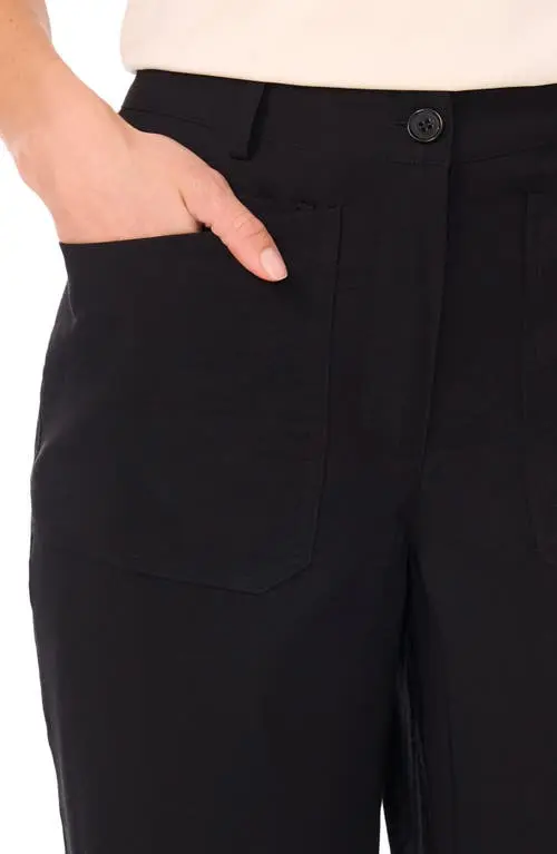 Halogen Patch Pocket Straight Leg Pants - Rich Black