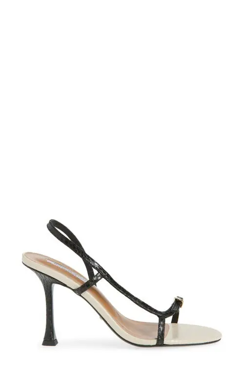 TONY BIANCO Snakeskin Embossed Slingback Sandals