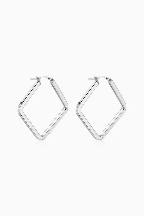 ORADINA 14k Gold Quad Hoop Earrings - Silver